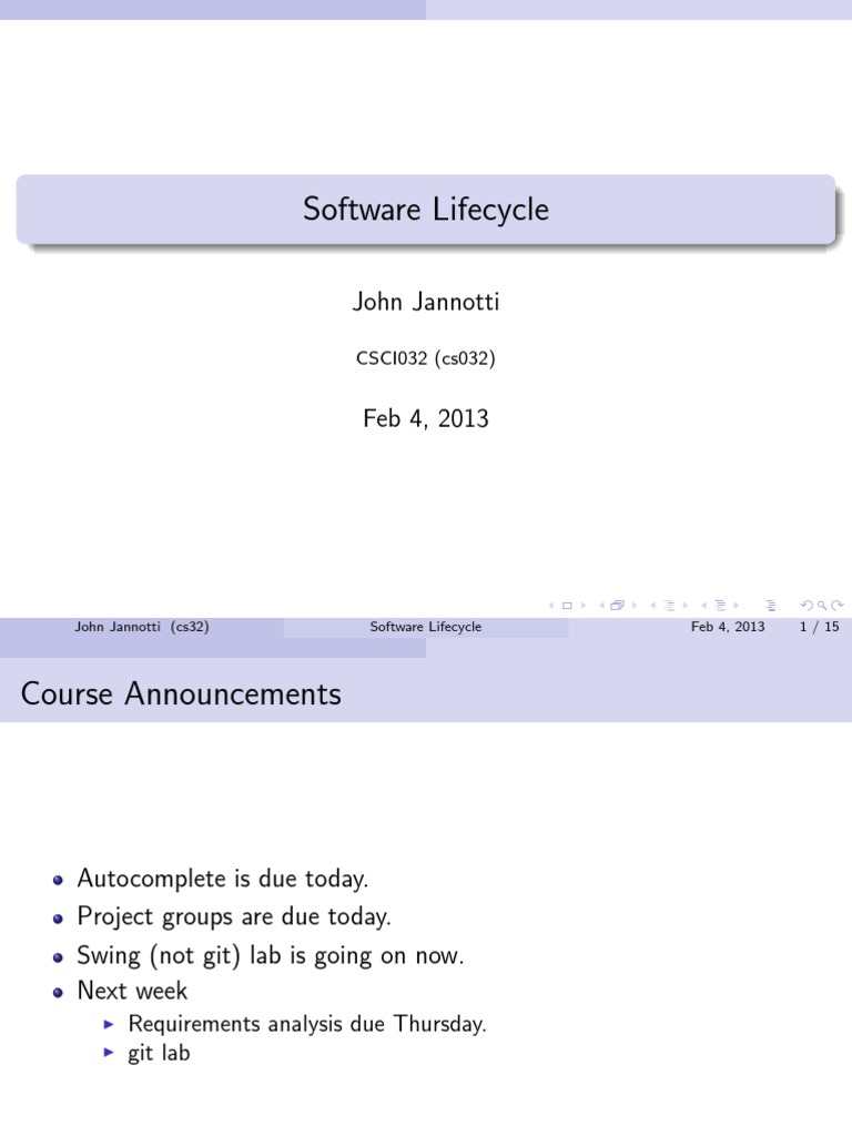 Lifecycle of SW Project | PDF | Software Development Process | Software ...