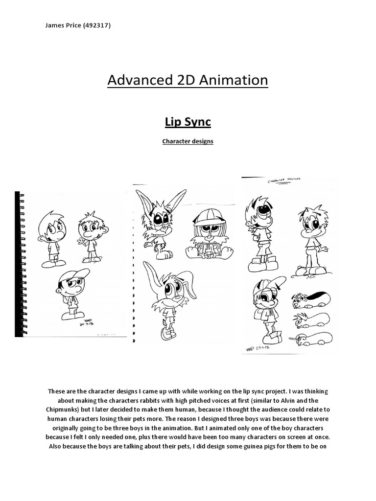 James Price Advanced 2D Animation (CT62DANI) | PDF | Animation | Leisure