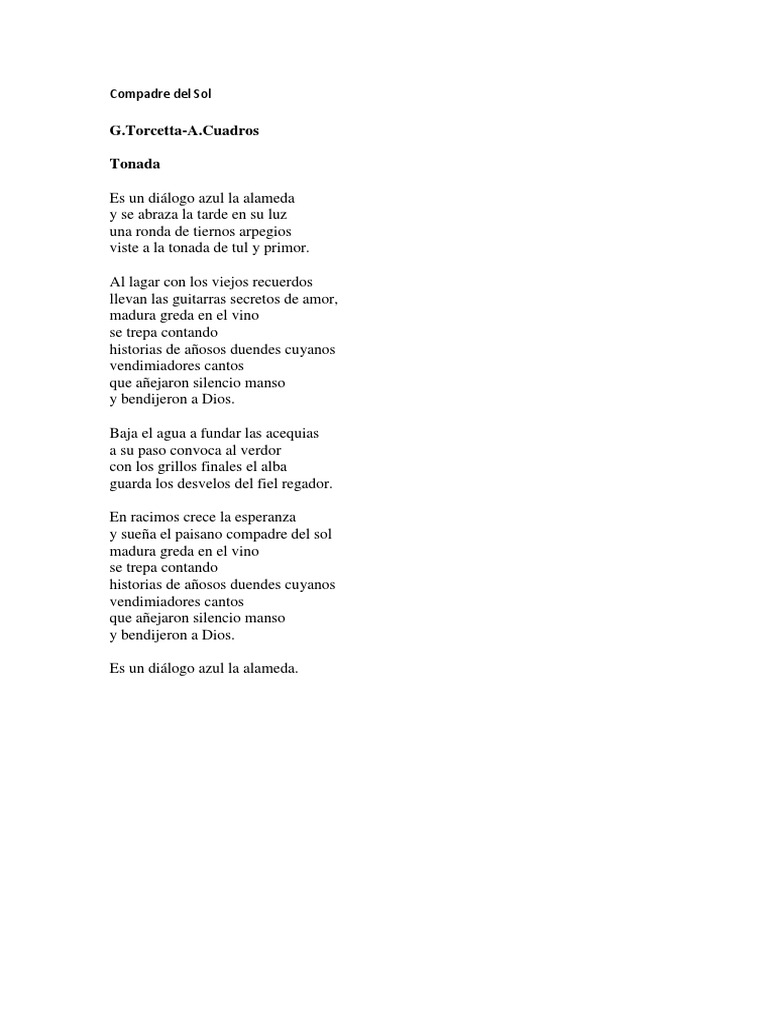 Compadre Del Sol | PDF