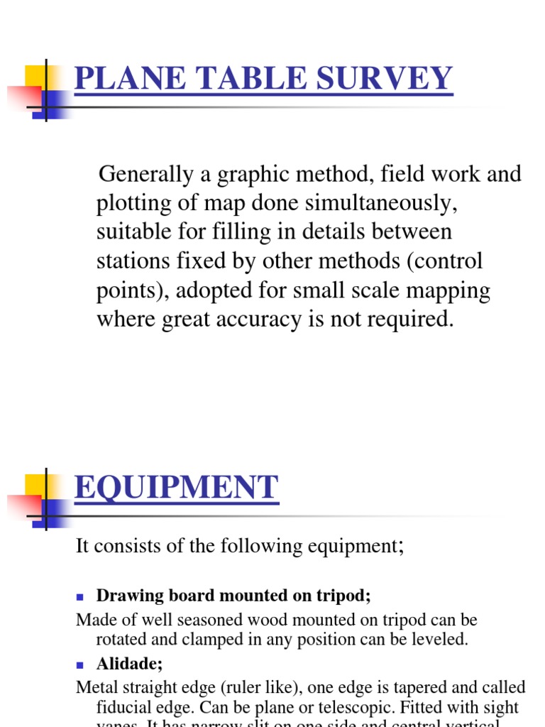 Plane Table Survey | PDF