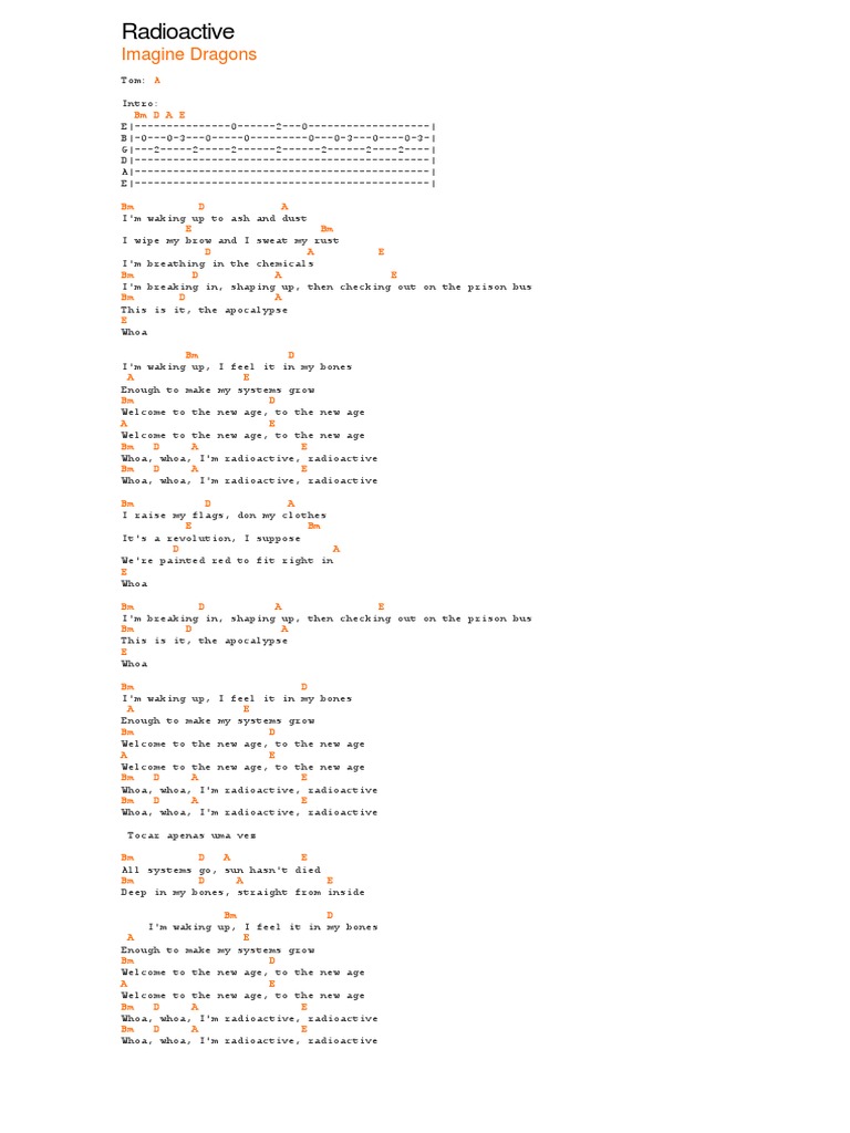 "Radioactive Chords and Lyrics" | PDF