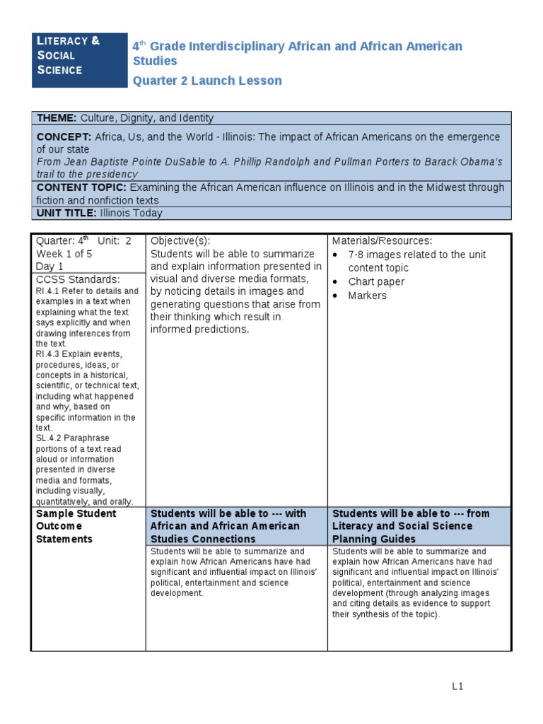 IAAAS LiteracySocialScience Grade4 Q2Lesson | PDF | Teaching And ...
