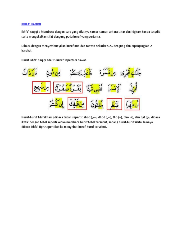Ringkas Hukum Tajwid | PDF