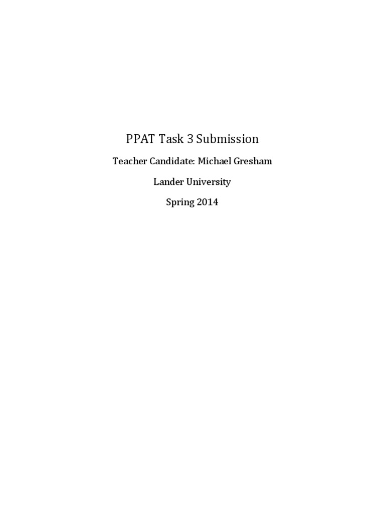 Ppat Task 3 Submission 1 | PDF | Teachers | Attention