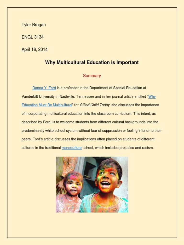 Why Multicultural Education Is Important | PDF | Racism ...