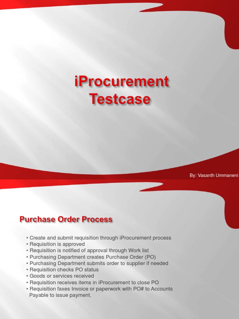 Iprocurement Testcase | PDF | Accounts Payable | Procurement