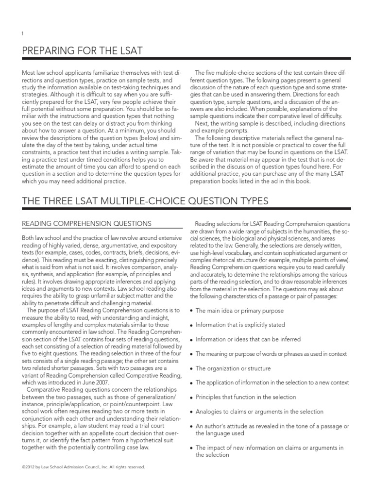 LSAT Test Sample With Explanations | PDF | Global Warming | Sea Level Rise