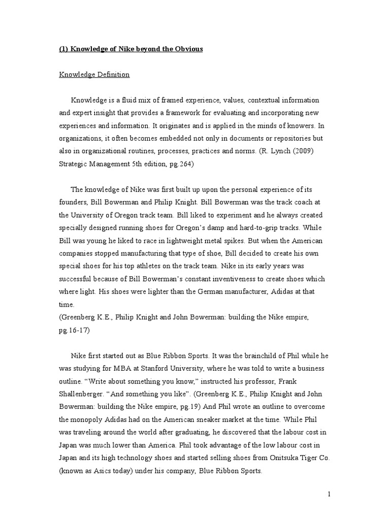 Strategic Management - Nike Case Study | PDF | Strategic Management | Shoe