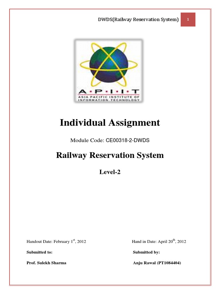 (Train Reservation System) Documentation | PDF | Scientific Modeling ...