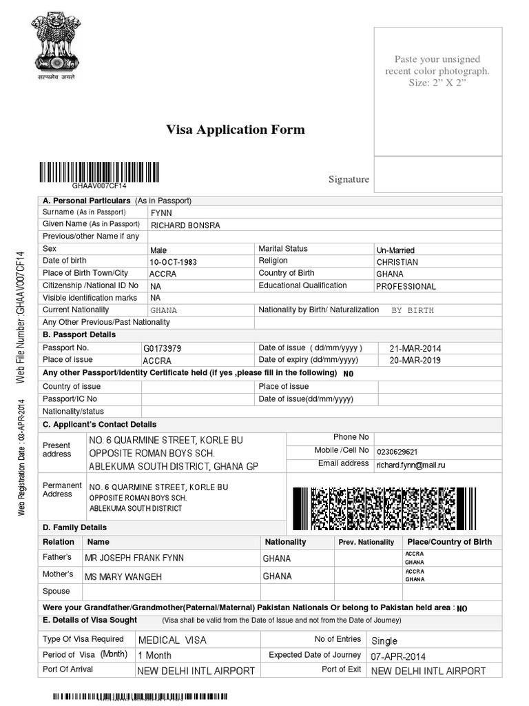Visa Forms | PDF | Travel Visa | Passport