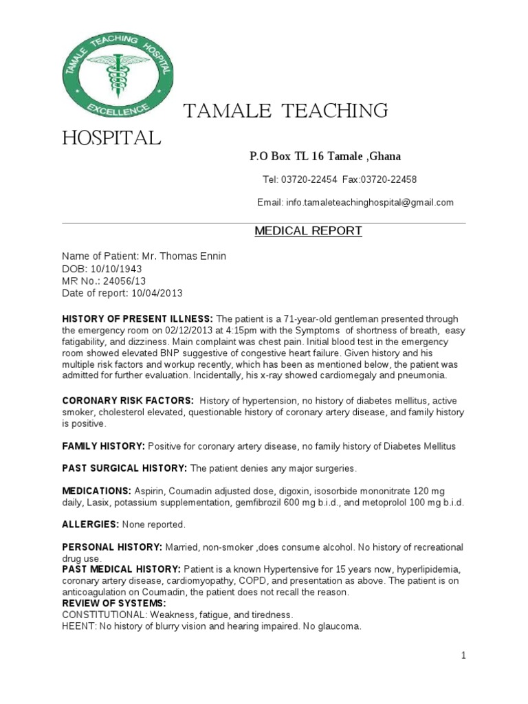 Medical Report | PDF