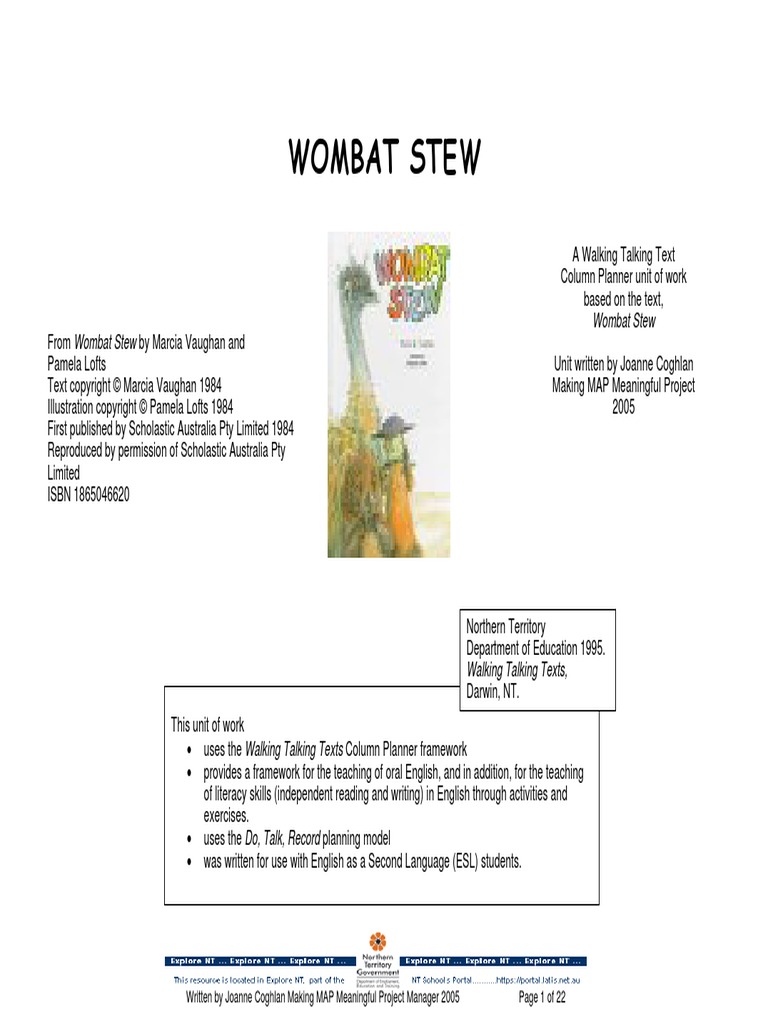 Wombat Stew | Marsupials | Foods
