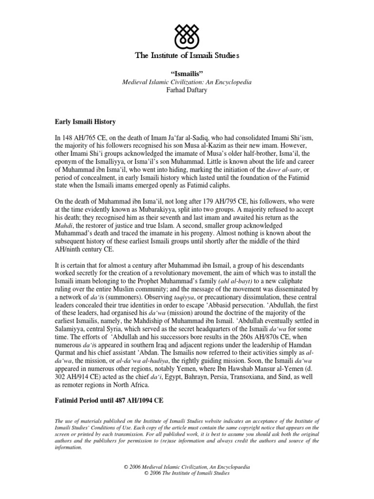 The Institute of Ismaili Studies: Medieval Islamic Civilization: An ...