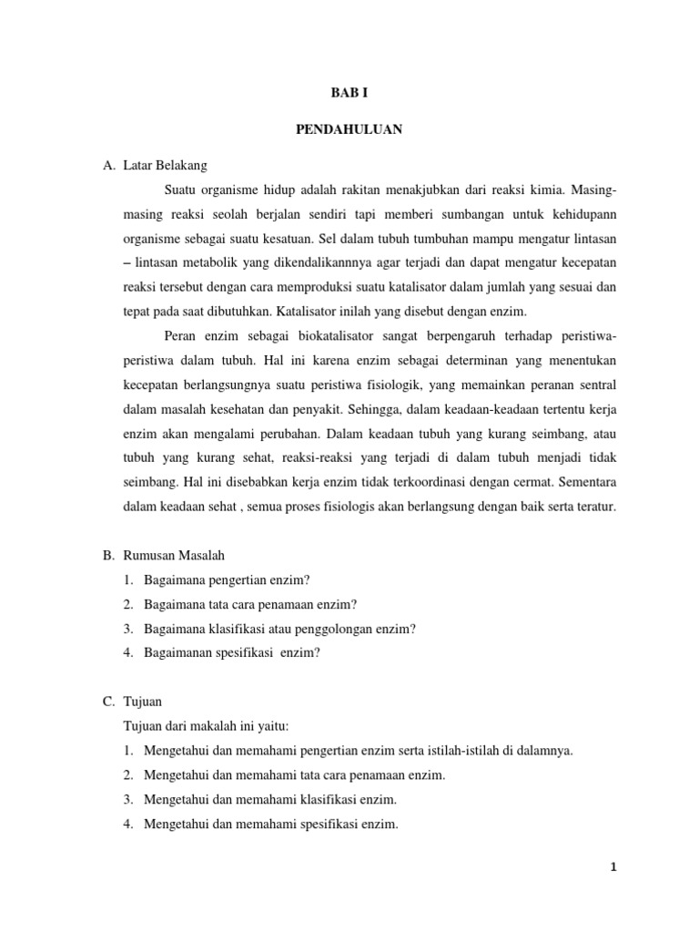 Makalah Enzim | PDF