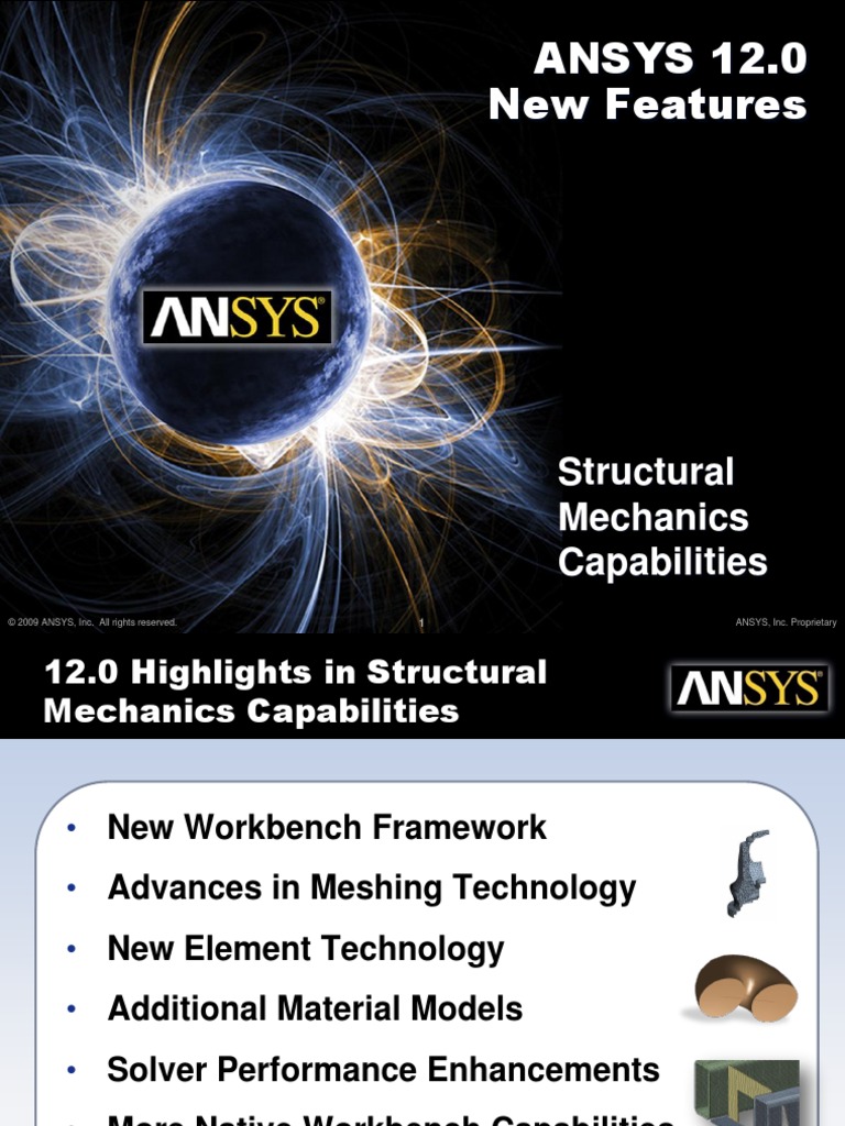 ANSYS 12.0 Update Structural Mechanics | PDF | Deformation (Engineering ...