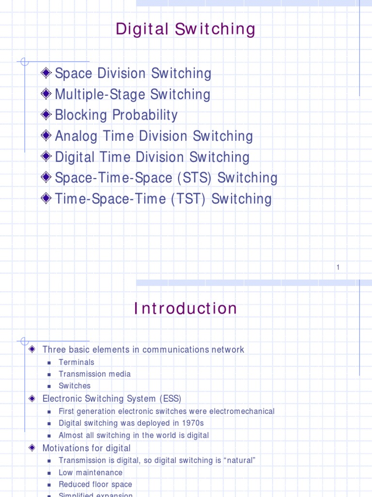 Digital Switching Techniques | PDF | Telephone Exchange | Multiplexing