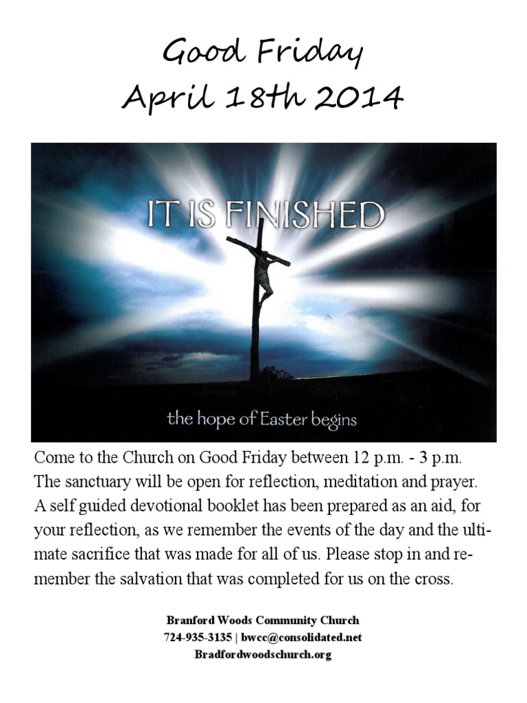Good Friday Reflection Invitation | PDF