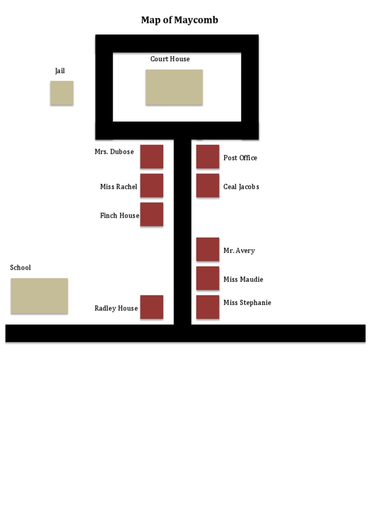 Map of Maycomb in To Kill a Mockingbird | PDF