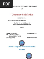 Bcom Final Year Project | PDF | Customer Satisfaction | Sampling ...