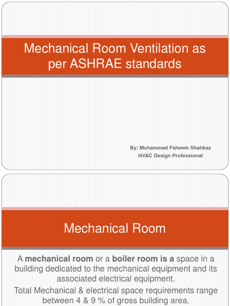 Mechanical Room Ventilation - Presentation | PDF | Hvac | Ventilation ...