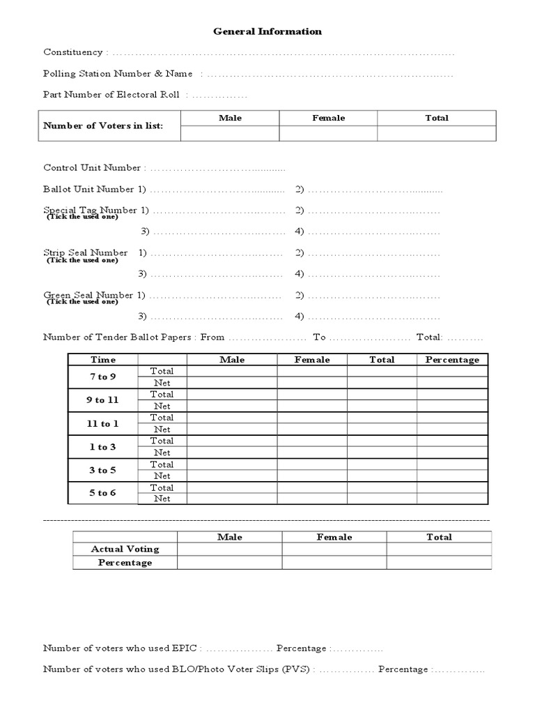 Voter Statistics and Polling Data | PDF