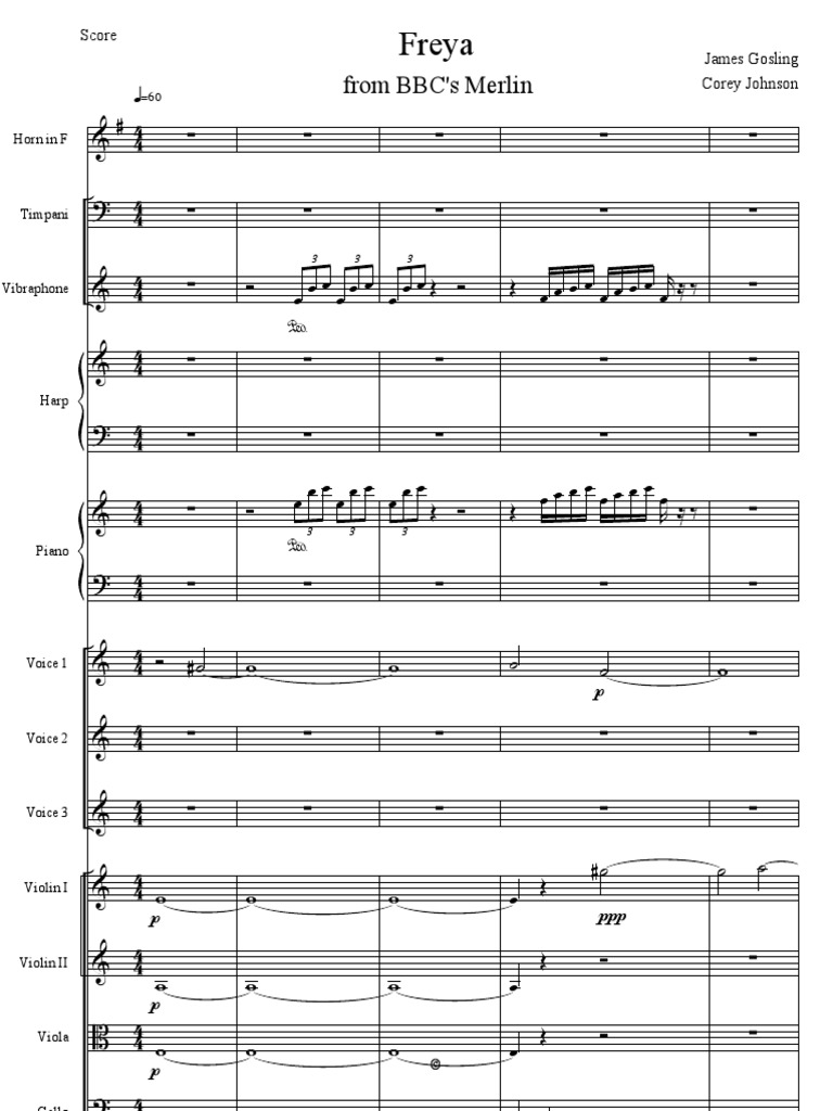 Merlin - Freya's Theme Sheet Music | PDF
