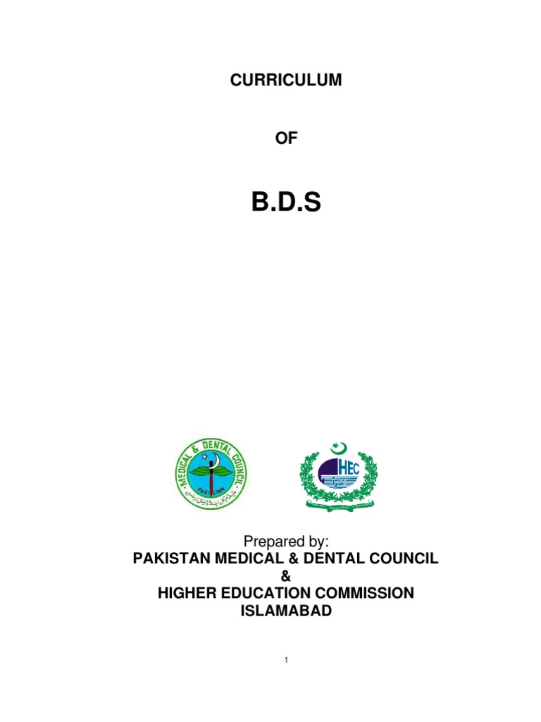 BDS Curriculum Overview and Subjects | PDF | Dental Degree | Dental ...