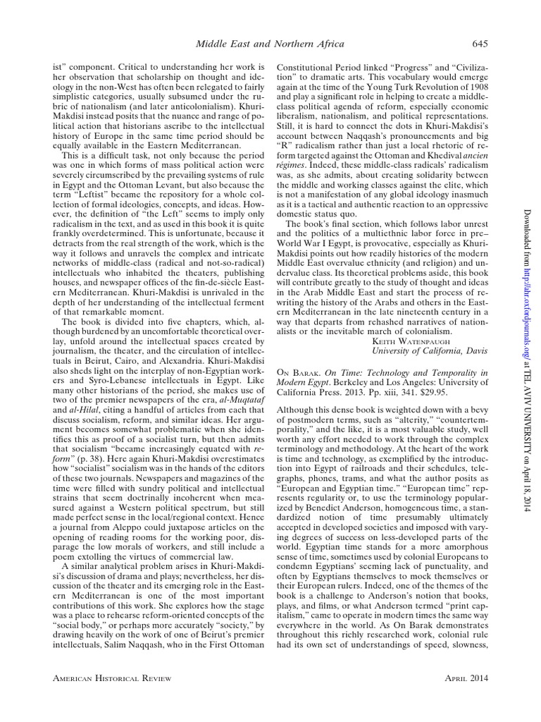 Time and Technology in Modern Egypt | PDF | Egypt | Rail Transport