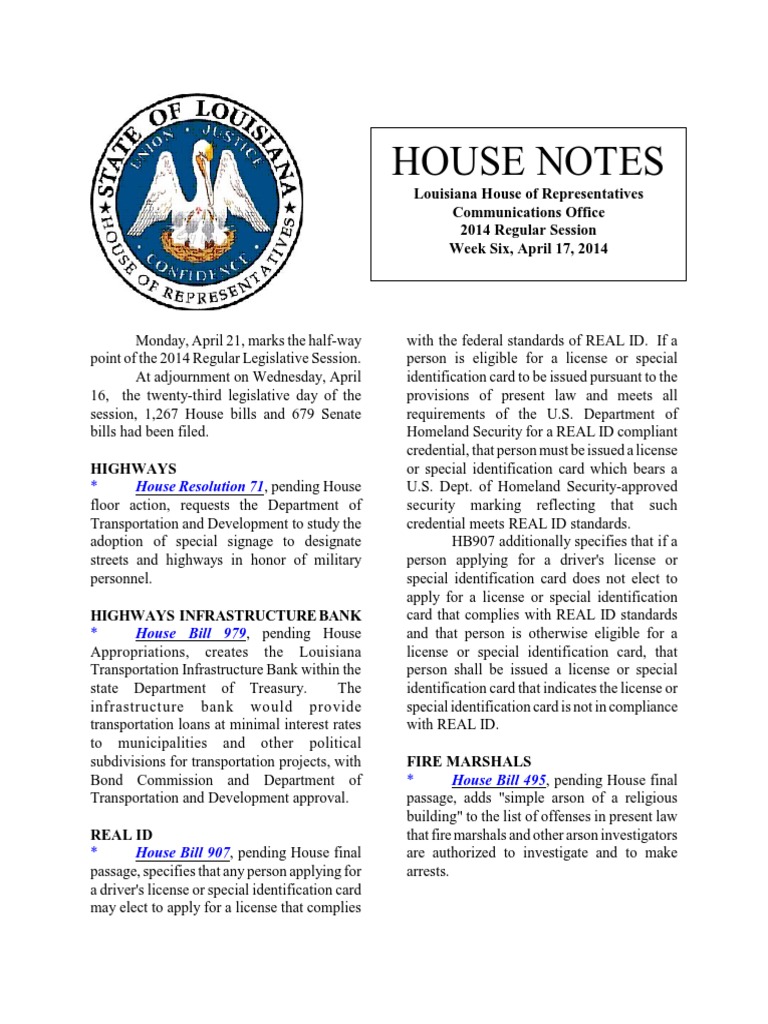 House Notes Week Six | PDF | United States House Of Representatives ...
