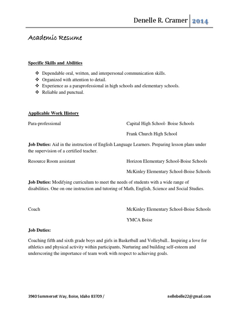 Academic Resume | PDF
