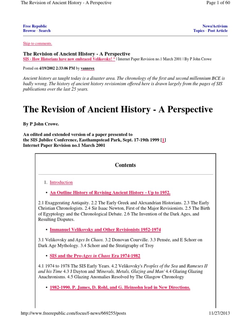The Revision of Ancient History | PDF | Ancient Egypt | Egyptology