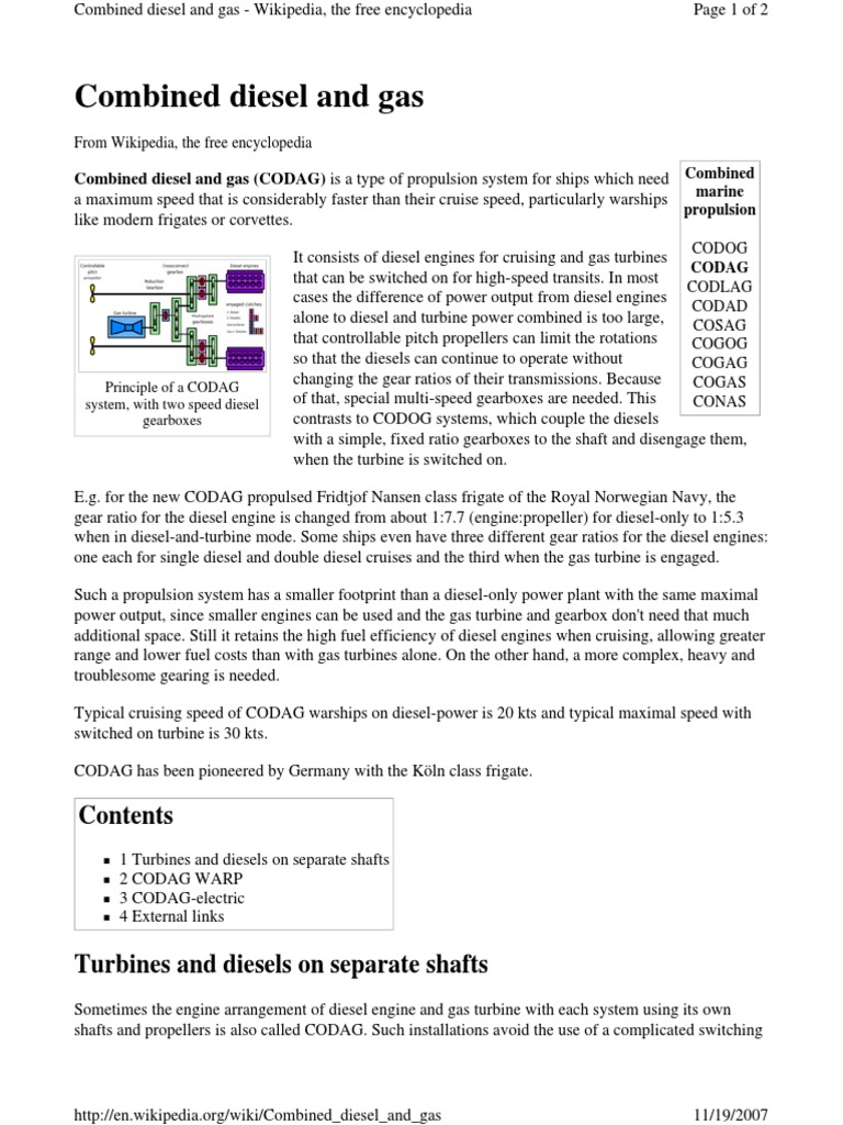 CODAG | PDF | Marine Propulsion | Propulsion