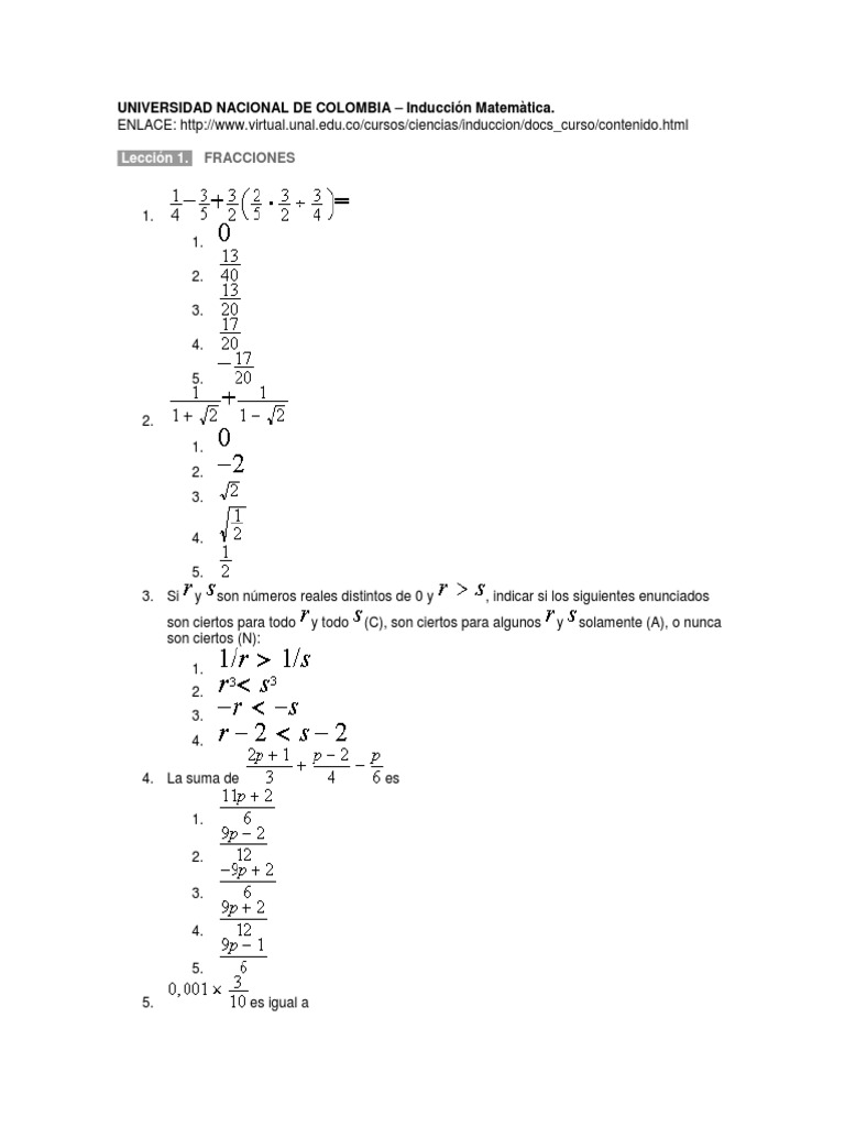 Taller Induccion Matematicas | PDF | Triángulo | Número racional Taller Induccion Matematicas | PDF | Triángulo | Número racional