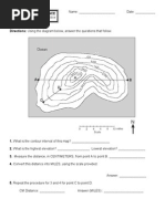 WS Topographic Practice KEY | PDF | Contour Line | Topography