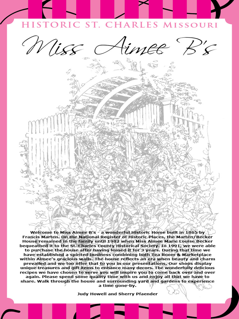 Miss Aimee B's Menu | PDF | Salad | Desserts