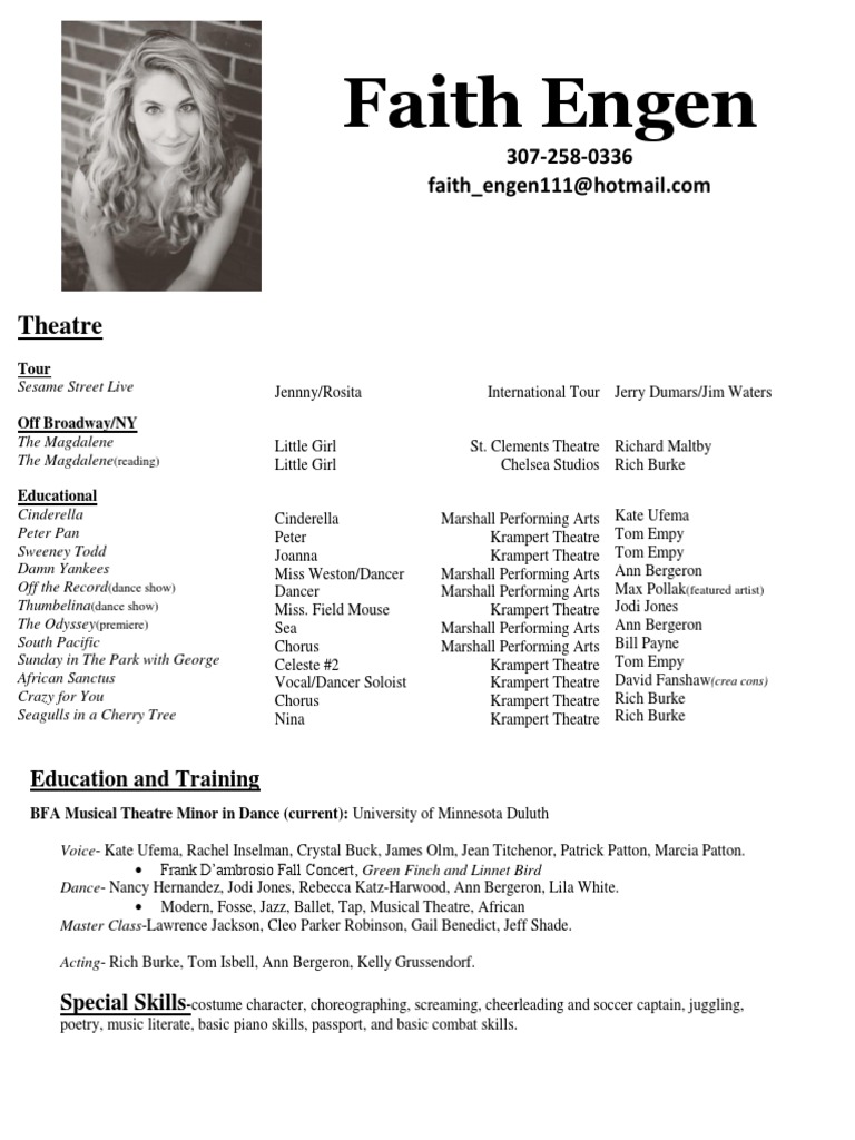 Resume 2014 Headshot | PDF | Art
