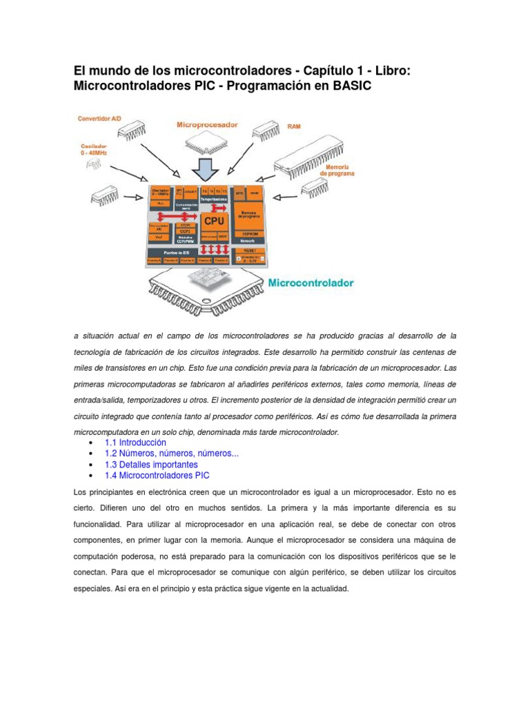 Introducción a Microcontroladores PIC | PDF | Microcontrolador ...