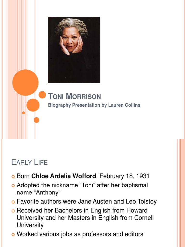 Toni Morrison Author Presentation | PDF