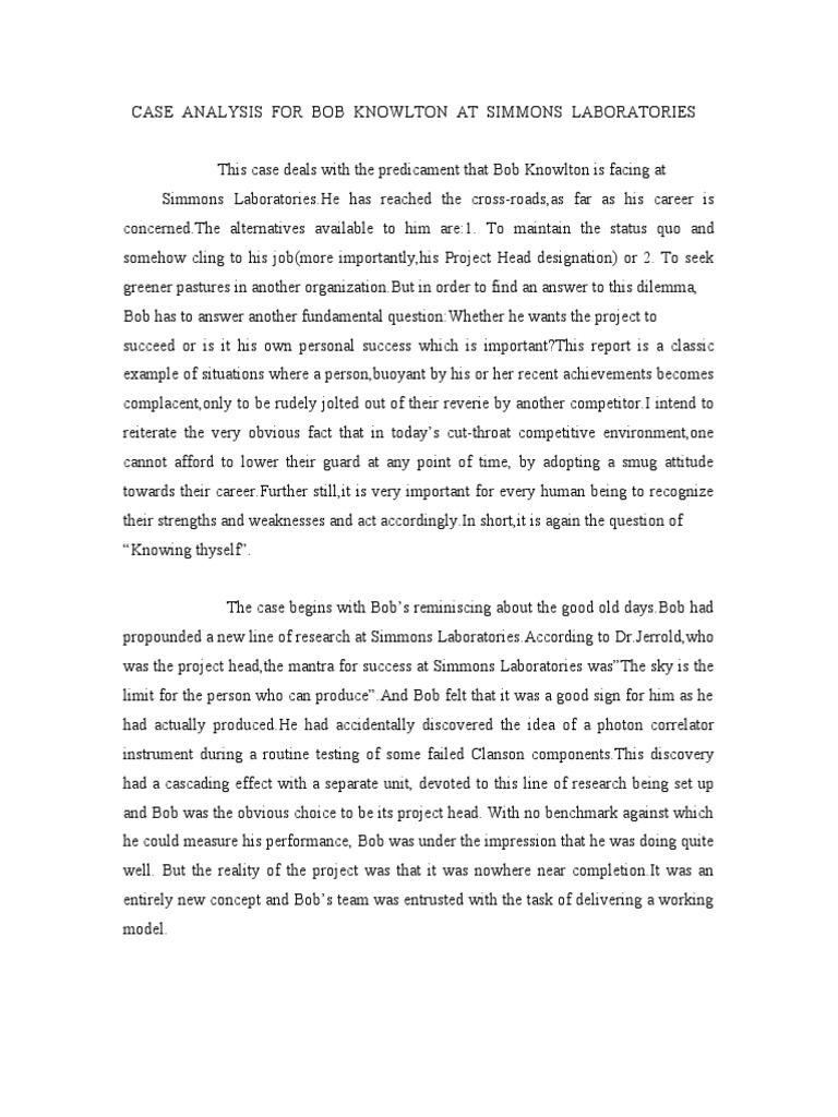 Bob Knowlton Case | PDF