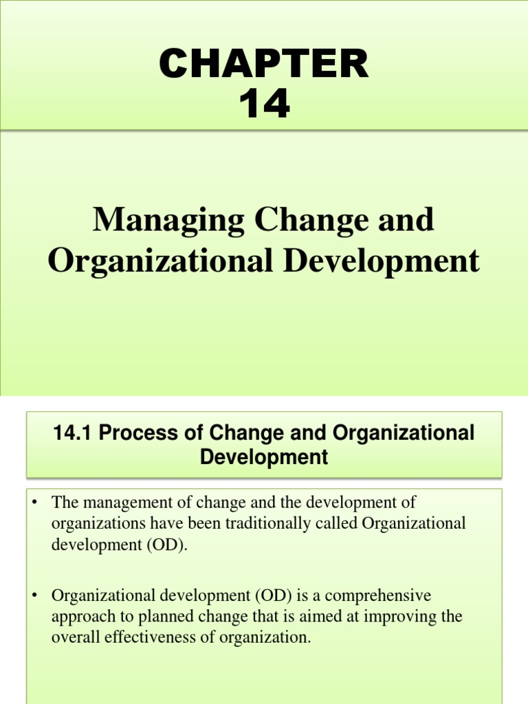 Managing Change and Organizational Development | PDF | Organization Development | Change Management