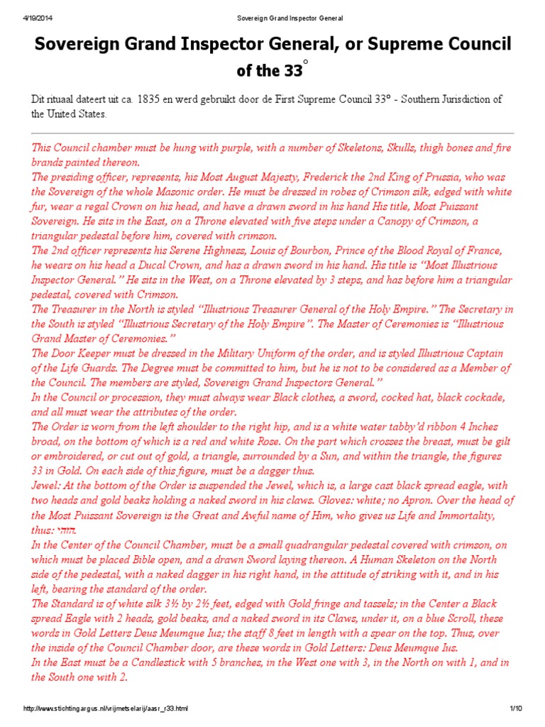 Sovereign Grand Inspector General | Download Free PDF | Freemasonry ...