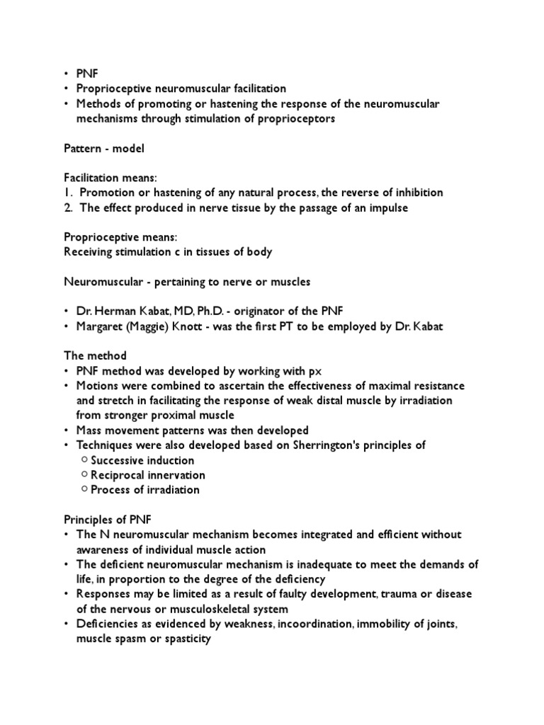 PNF | Download Free PDF | Anatomical Terms Of Motion | Primate Anatomy