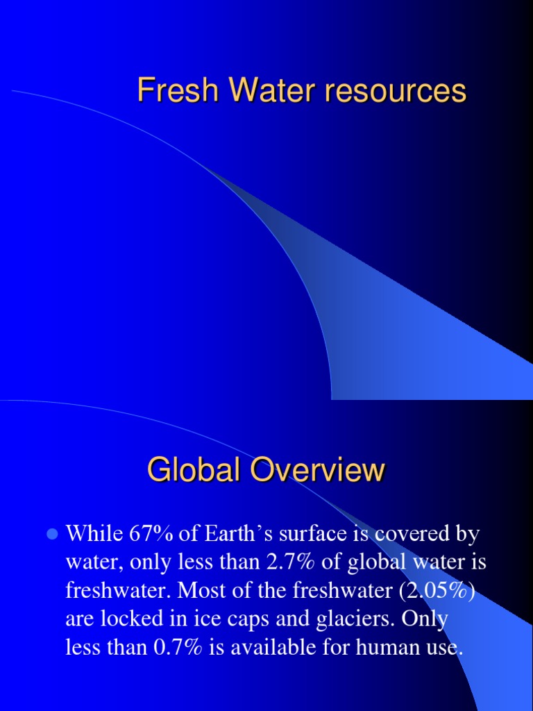 Global Fresh Water Resources Overview | PDF | Technology & Engineering