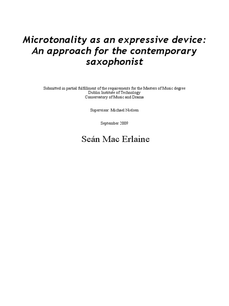Microtonality Expressive Device - SeanWork | PDF | Cent (Music ...