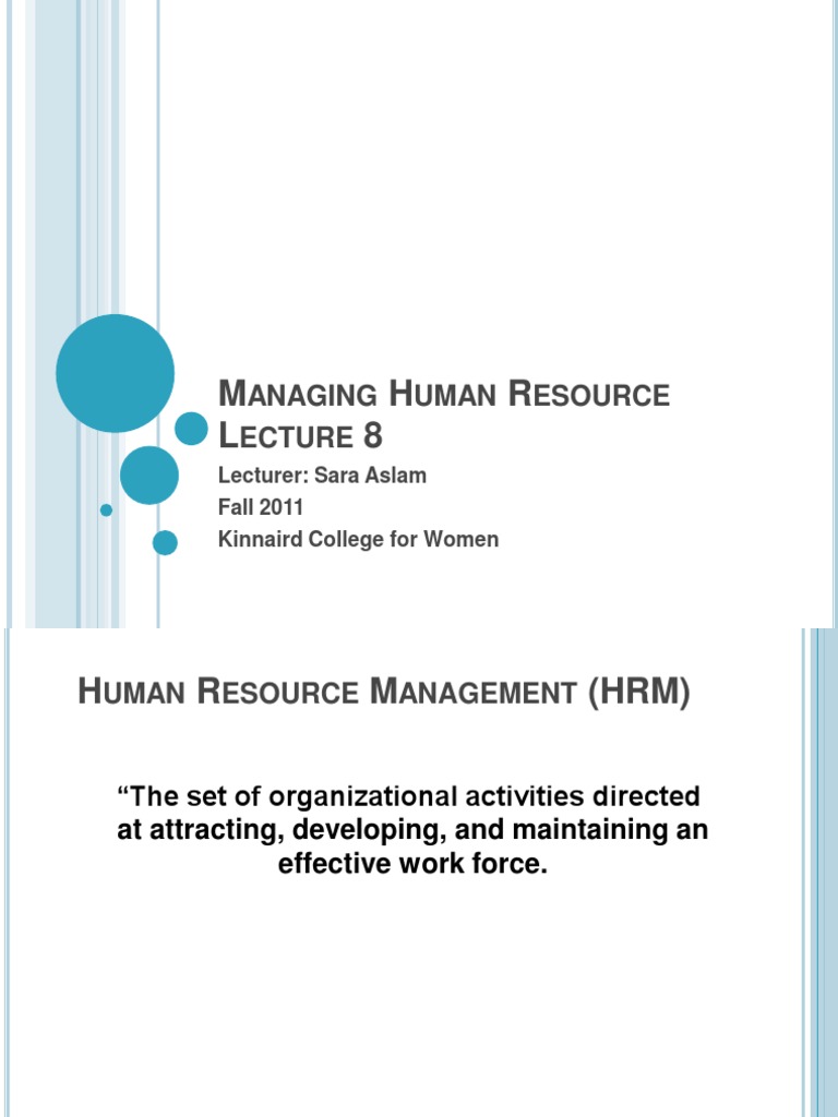 8 - Managing Human Resource | PDF | Performance Appraisal | Systems Psychology
