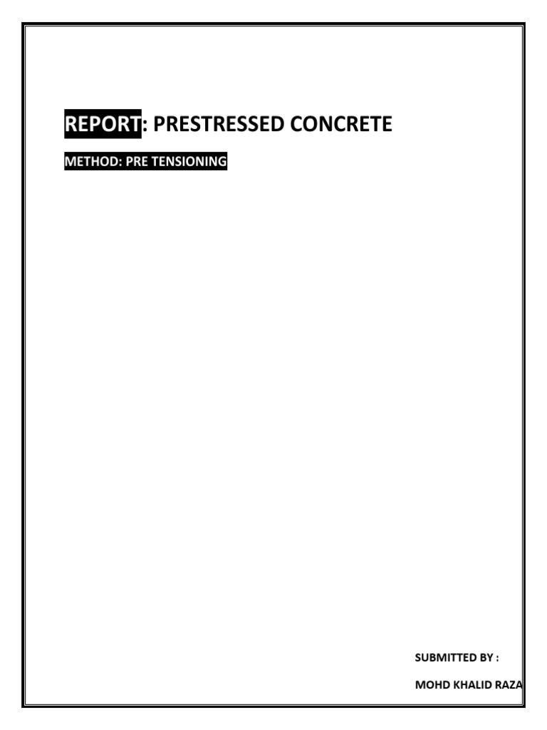 Prestressed Concrete: Method: Pre Tensioning | PDF | Prestressed ...