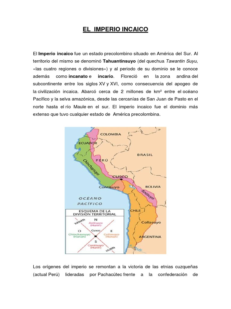 El Imperio Incaico | PDF | Imperio Inca | Perú