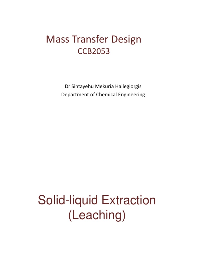 CCB2053 Leaching Part 1 | PDF | Solution | Solubility