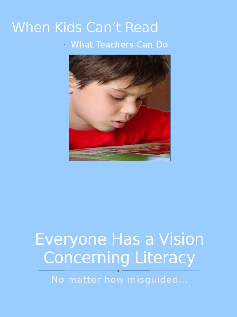 When Kids Can't Read | PDF | Reading Comprehension | Fluency