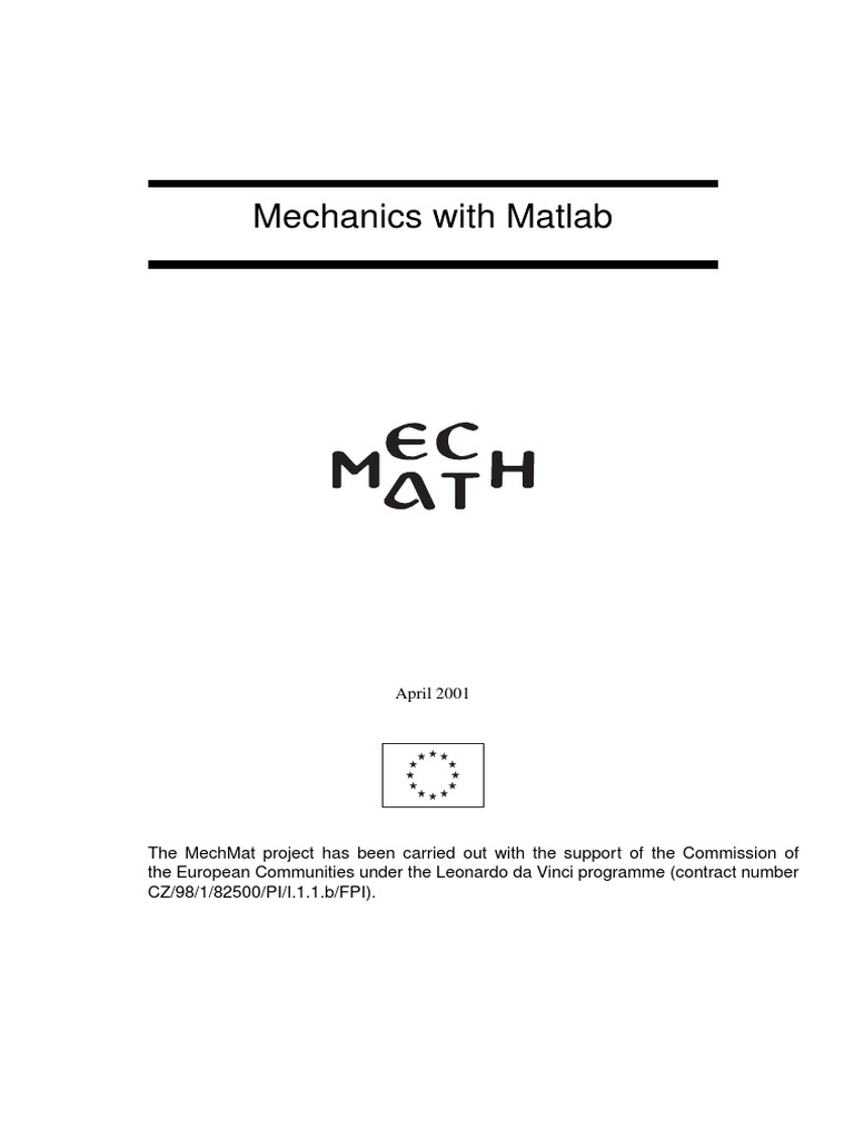 Mechanics With Matlab | PDF | Kinematics | Continuum Mechanics